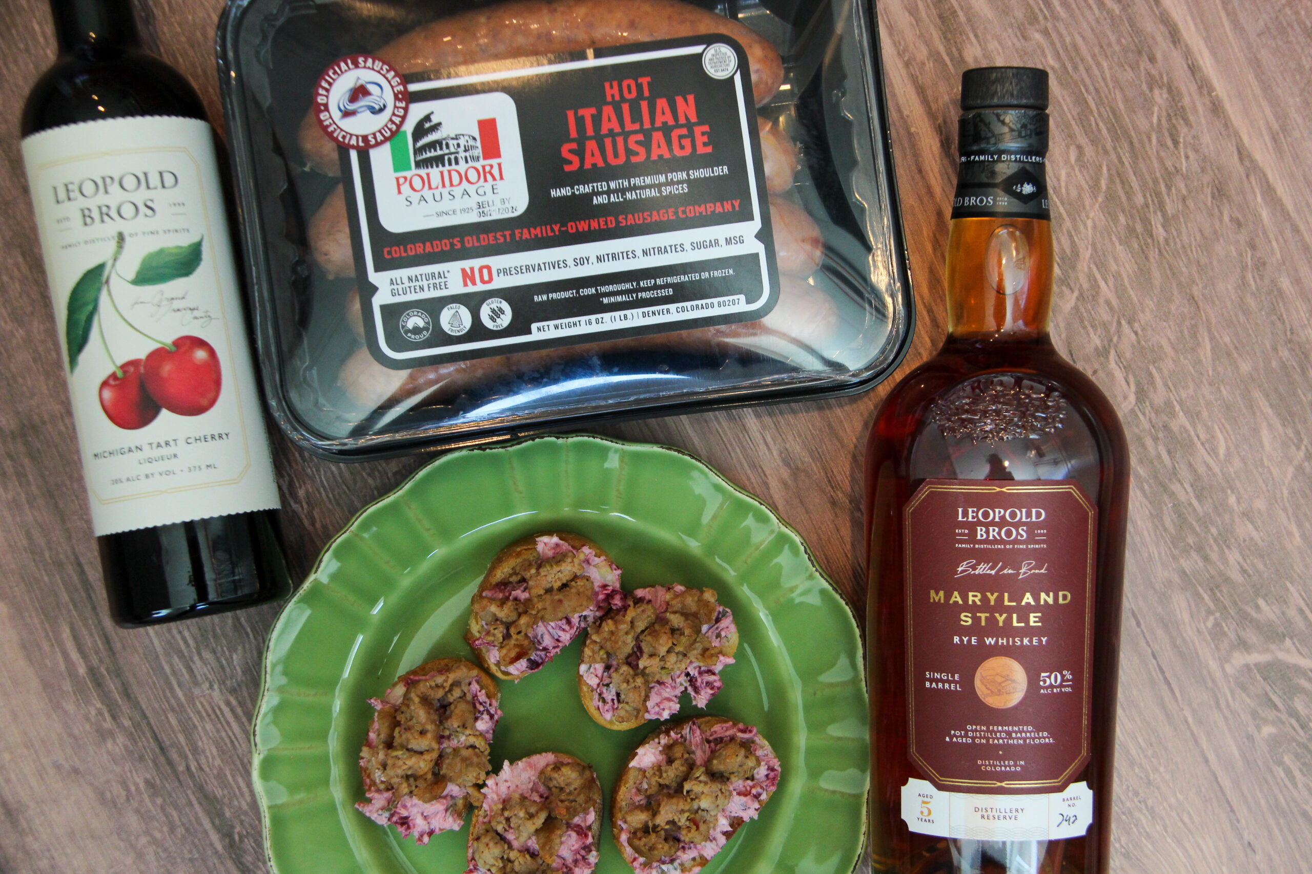 Cherry Goat Cheese Crostinis and Leopold Brothers Craft Cocktails ...